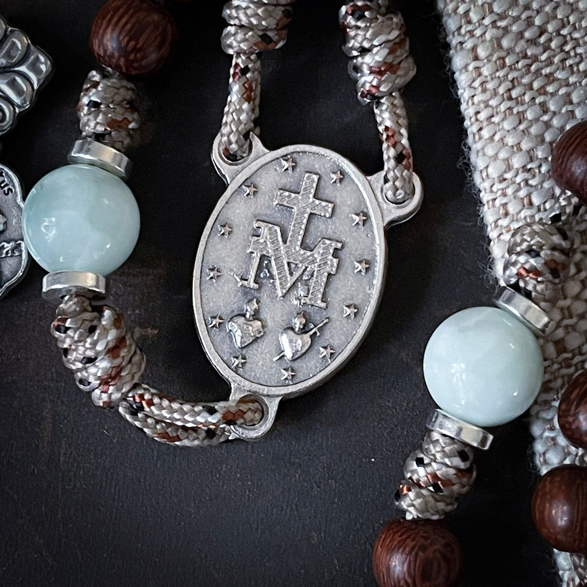 Handmade Wooden Queen of Angels Rosary