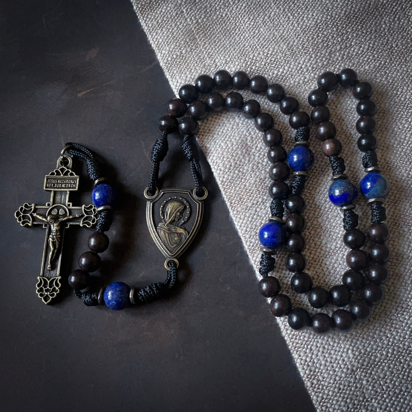 Handmade Wooden Our Lady Morning Star Rosary