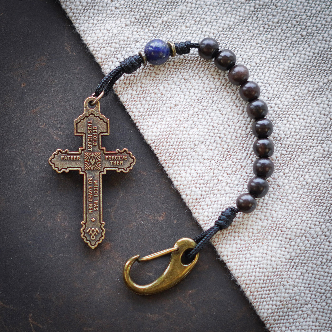 Handmade Wooden Our Lady Morning Star Pocket Rosary