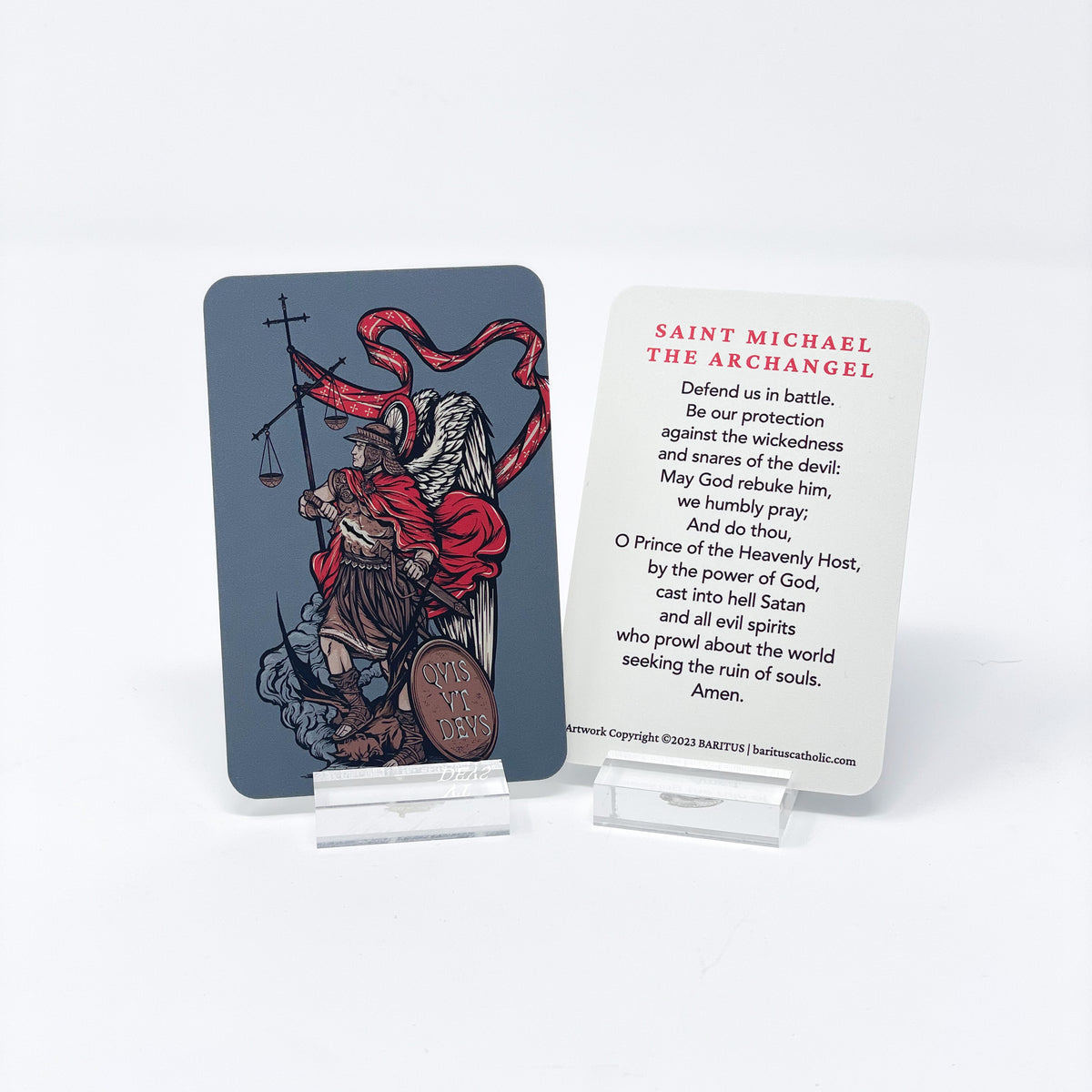 Individual Baritus Catholic Prayer Cards | The Catholic Woodworker
